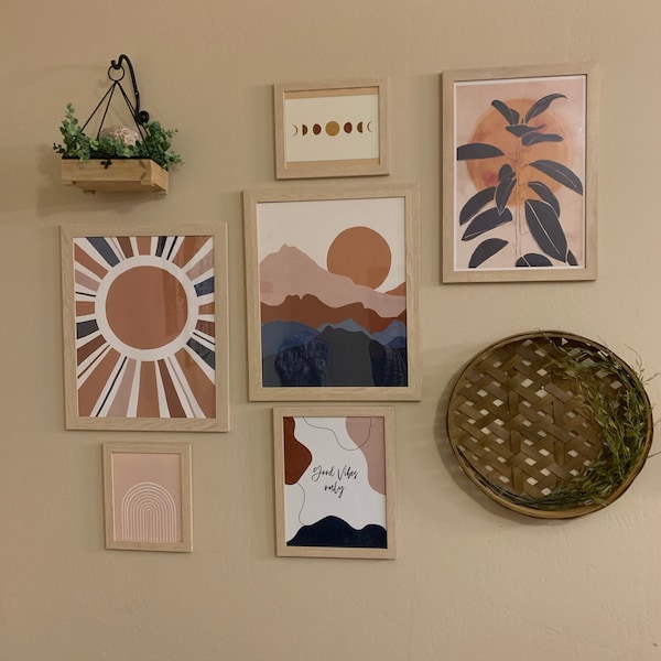 32 Boho Wall Collage Kit - Aesthetic Printable Art for Indie Home Decor ...