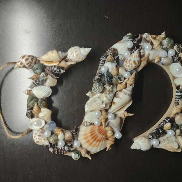 Shell Letter, Coastal Shell Name, Beach Decor, Wedding Gift - Etsy