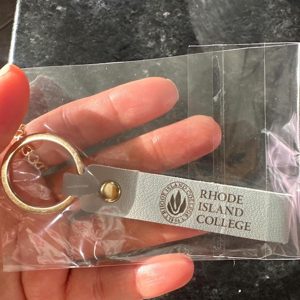 Personalized Leather University Logo Keychain: Alumni Gift - Etsy