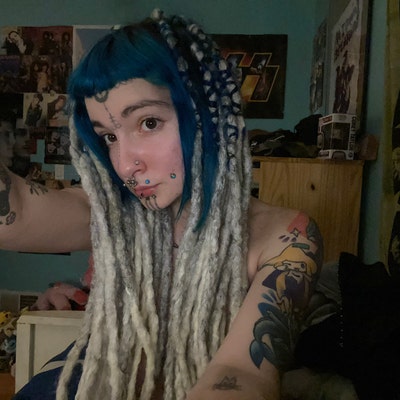 Dread Wig Lace Front Synthetic Crochet Dreadlock Cyber Punk Goth ...