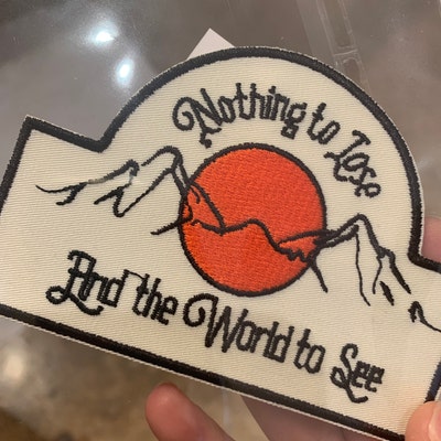 Mountain Patch Retro Style Adventure Iron on Patches Camping Hiking ...