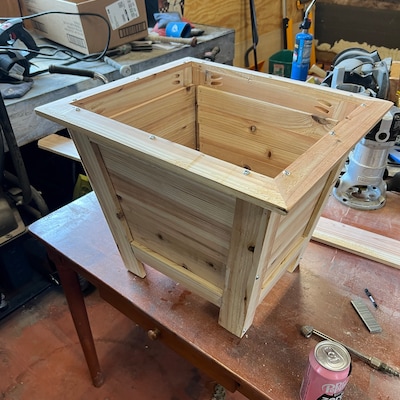 Slatted Three Picket Planter Plans, Fence Picket Planter Plans, Garden ...