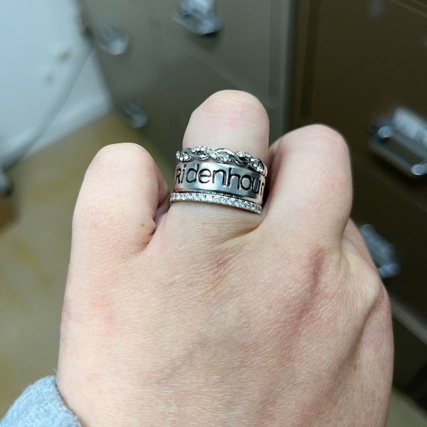 Hand Stamped Custom Aluminum Ring, Personalized Jewelry - Etsy