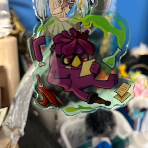 Bugsnax, Floofty Fizzlebean, Filbo Fiddlepie, Colored Acrylic Charms 2. ...