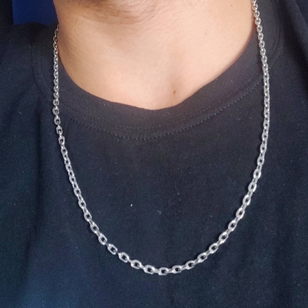 18K Gold FILLED Herringbone Necklace,waterproof Chain,gift for Her&him ...