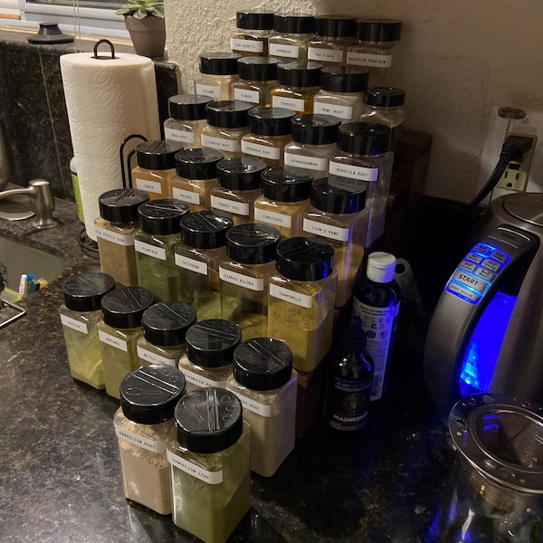 Solid Pine Wood Tiered Spice Rack Display Stand for Countertop. - Etsy