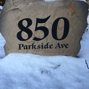 House Address Sign Elegant Engraved Stone Personalized Garden Stone ...