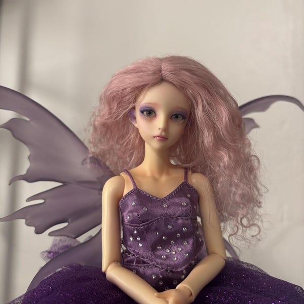 Mohair Yarn Doll Wig With Bangs 5 Colors for Tiny Dolls 3.5-7" Size for ...