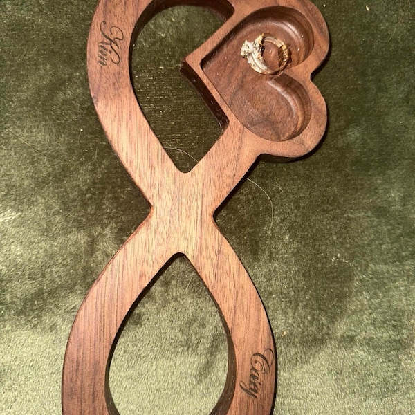 Beautiful Wooden Infinity Heart Sign or Ring Holder, Easel CNC File and ...
