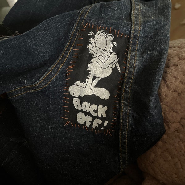 BACK OFF PATCH Sure Why Not Use This Amusing Cartoon Cat as an Icon for ...