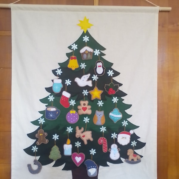 Christmas Tree Advent Calendar, PDF Sewing Pattern, Christmas Decor ...