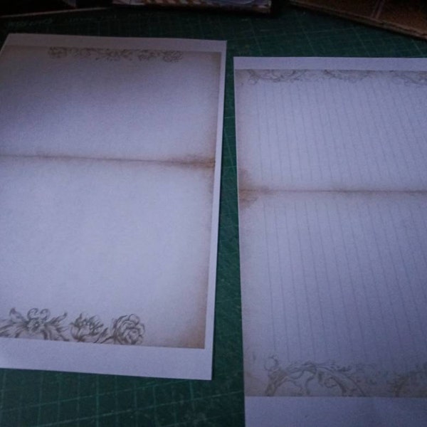 Junk Journal, Stamped Edges, Journal Pages, Plain, Blank, Lined, Ruled ...
