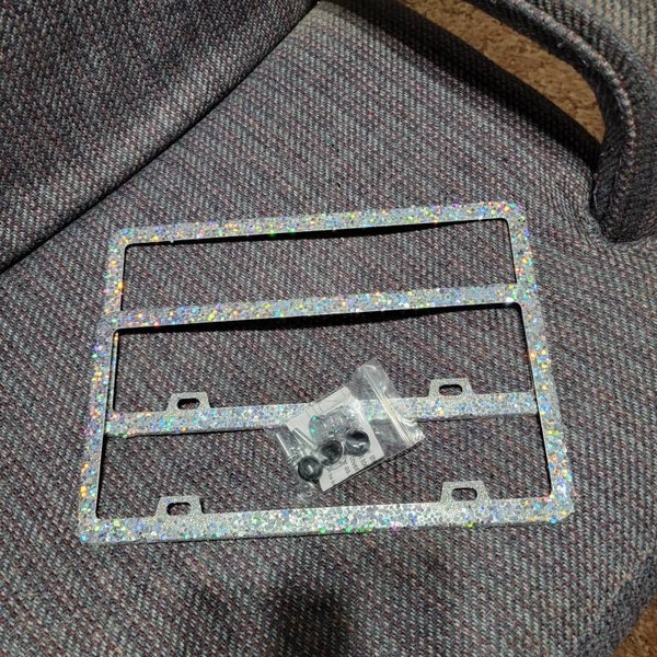 3D Pearl License Plate Frame Hand Made in America Holder Anti Theft ...