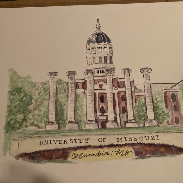 The Mizzou Columns Print - Etsy