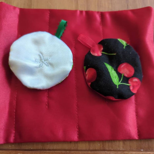 Small Sensory Circle Marble Fidget Toy Key Chain; Cotton and Satin ...