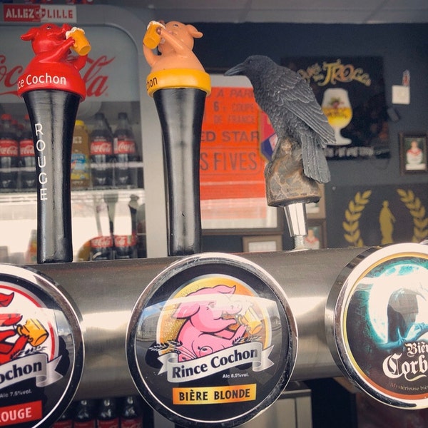 Crow Rock Raven Beer Tap Handle Sports Bar Kegerator Craft Brewing Ale ...