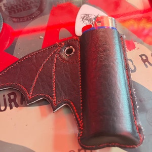 Bat Crazy Vegan Vinyl Faux Leather Black Demon Wing Lighter Case ...
