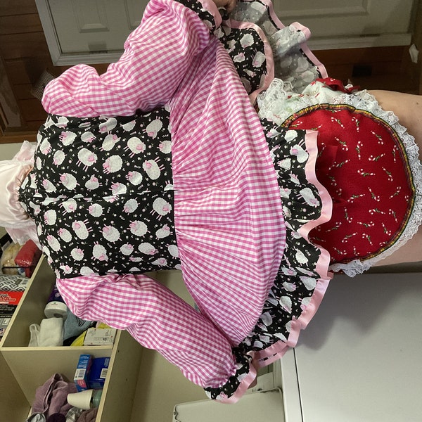 Handmade Pretty ABDL Waterproof Diaper Cover, Frilly Satin and so Cute ...