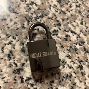 Engraved Padlock Necklace, Custom Lock and Key Set, Gold Day Collar ...