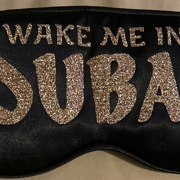 Dubai Sleep Mask! Dubai Bachelorette or Birthday Party FAVORS. Perfect ...