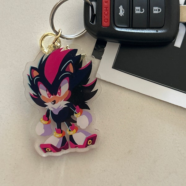 Sonic the Hedgehog and Shadow the Hedgehog Acrylic Keychains - Etsy