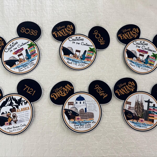 Mickey and Minnie Ship Wheel Fish Extender Tags / Gift Tags Download - Etsy