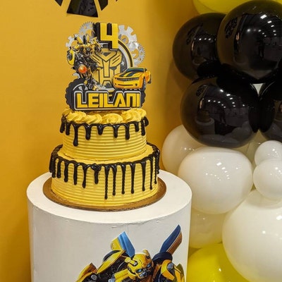 Transformers Cake Topper, Bumblebee Cake Topper Shaker, Bumblebee Party ...