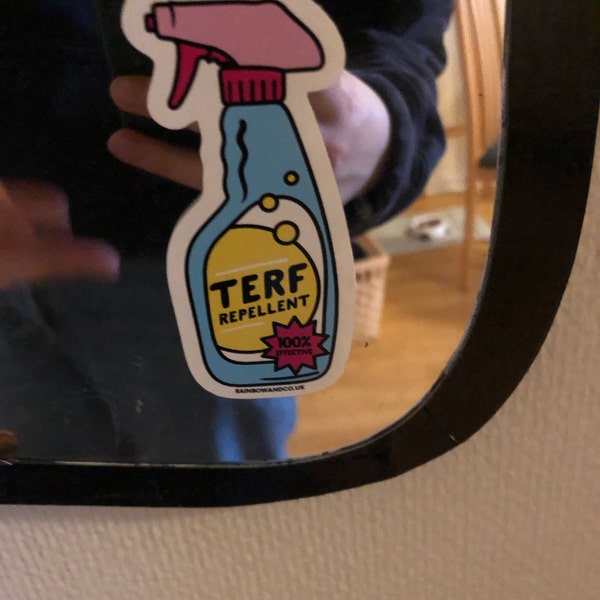 TERF Repellent Sticker Anti Terf Vinyl Sticker Transgender Pride Laptop ...