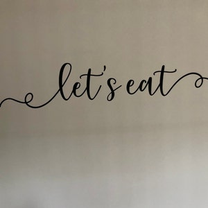 Let's Eat Wall Decal Let's Eat Decal Kitchen Wall | Etsy