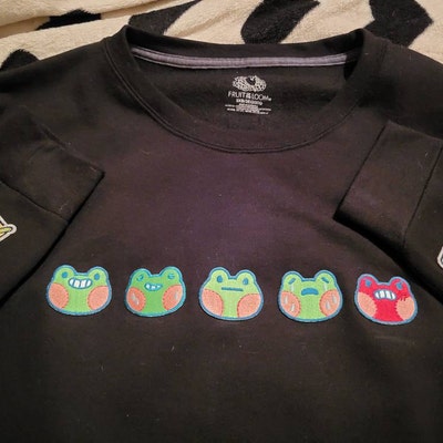 Cute Frog Iron on Patch for Clothes, Backpacks, Hats, Bags, Etc ...