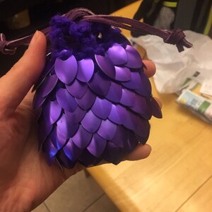 Scalemail Armor Dice Pouch in Knitted Dragonhide Purple - Etsy