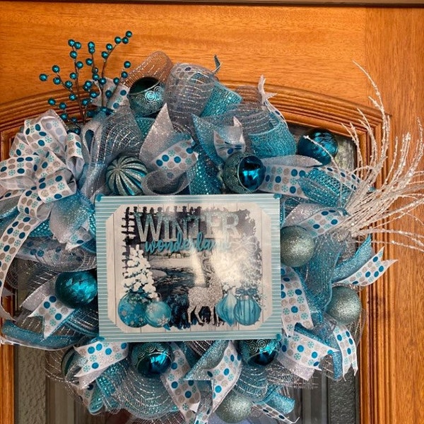 Winter Wonderland Wreath Sign, Winter Wreath Sign, Personalize It by ...