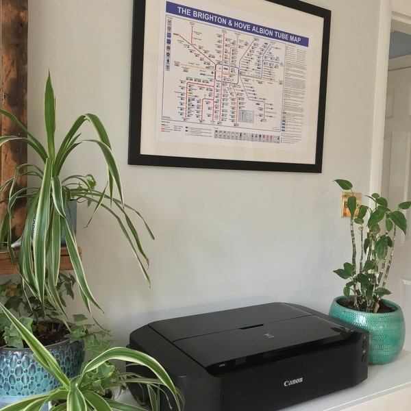 The Brighton Football Tube Map - Etsy UK