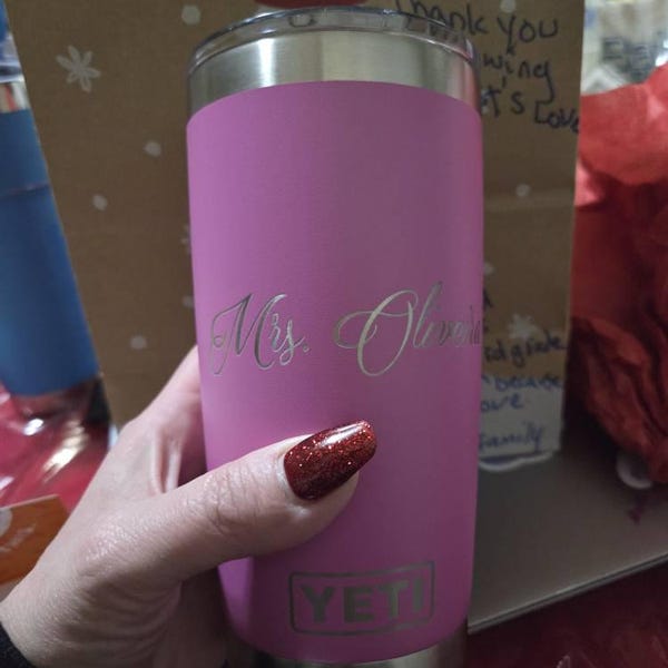 Yeti 20oz Cup - Laser Engraved, Your Name and Choose Your Font! - Etsy