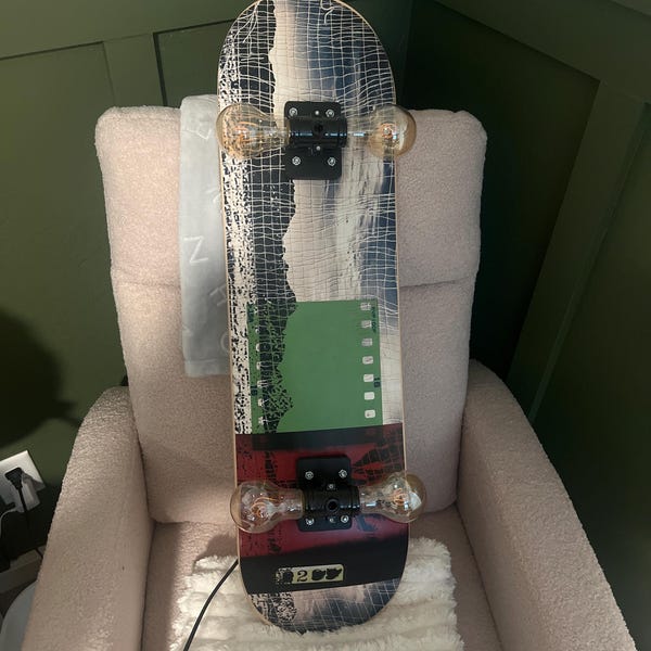 Skateboard Lamp Kit DIY | Wall Mount + Dimmer Switch Light (deck Not ...