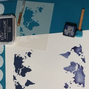 World Map Stencil Reusable Map of the World, World Map Stencil, Large ...