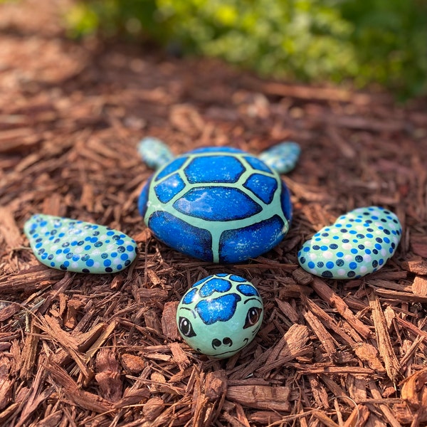Daisies Over Sparkling Color Painted Rocks - Etsy