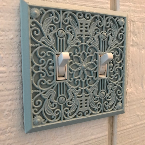 Filigree - Switch Plate and Outlet Cover, Lightswitch Cover - Blue Sky ...