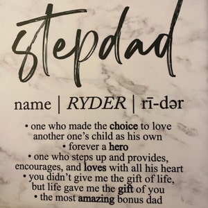 Personalized Step Dad Tile Plaque Gift From Stepson or Stepdaughter ...