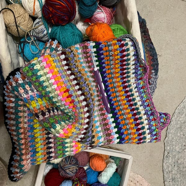 12 0z of Acrylic Yarn Balls! Granny Square Helpers! Yarn Scraps by the ...