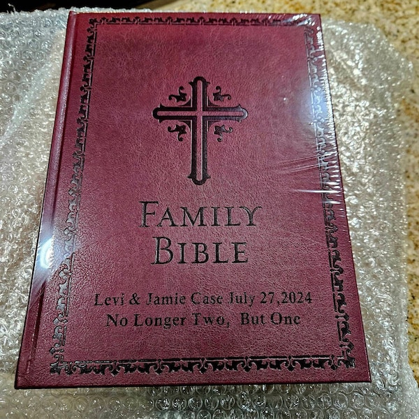 Heirloom Personalized Family Bible, Engraved Bible, Religious Gift ...