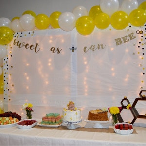 Sweet as Can BEE Banner, With Bee and Beehive, Bee Theme Baby Shower ...