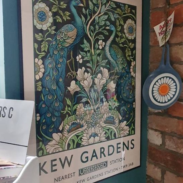 William Morris Peacock Print, Kew Gardens Print, London Print, William ...