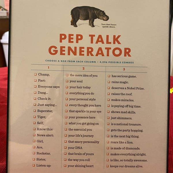 Pep Talk Generator: Art Print - Etsy