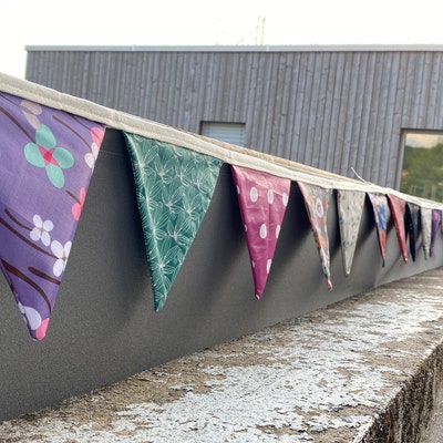 Fabric Bunting Handmade Cotton Decoration Girls Bedroom - Etsy