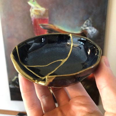 Include Wood Stand-kintsugi Gifts, Kintsugi Bowl, Japanese Art in ...