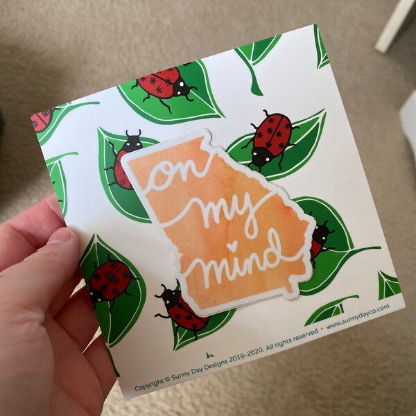 Atlanta Sticker, Atlanta Peach Sticker, Vinyl Sticker, Laptop Sticker ...
