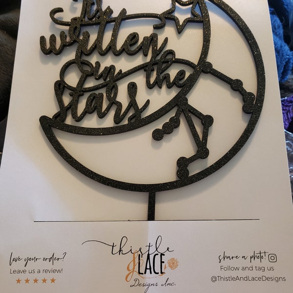 It's Written in the Stars Cake Topper, Constellation Cake Topper ...