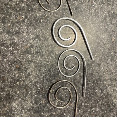 Silver Shawl Pin/brooch/slide Minimalist Abstract Squiggle - Etsy