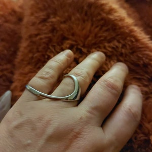 Melted Drip Silver Ring, Liquid Metal Dripping Ring for Women, Irregular Abstract Gold Ring Set ...